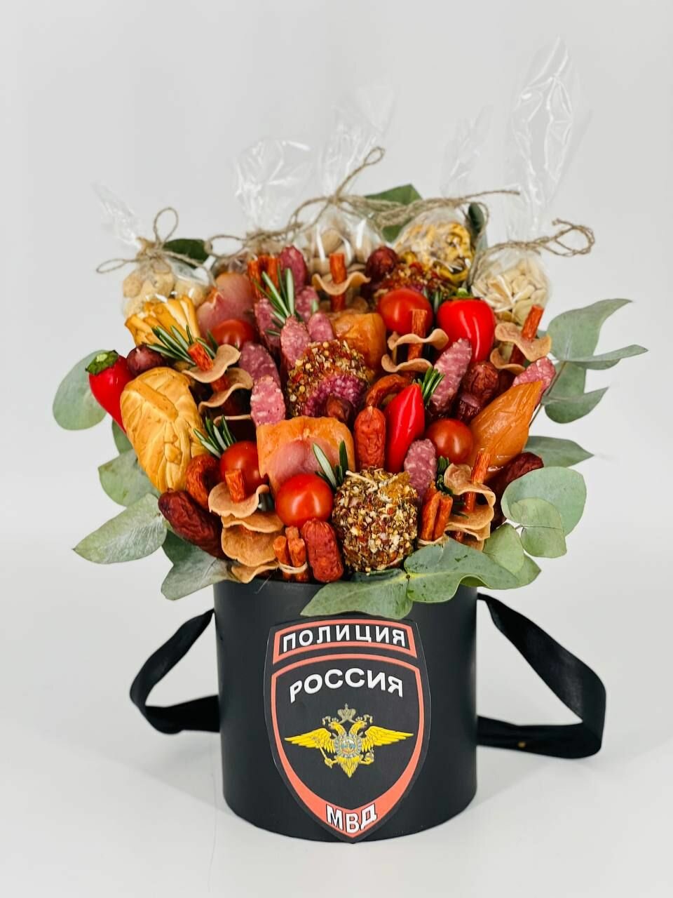 Набор закусок. Мужской букет колбасный на день милиции, полиции