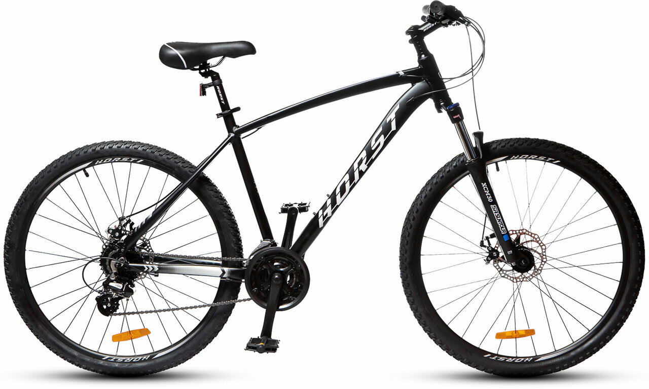 Велосипед HORST Messer 2023 (требует финальной сборки), Цвет черный-белый, Размер 17"