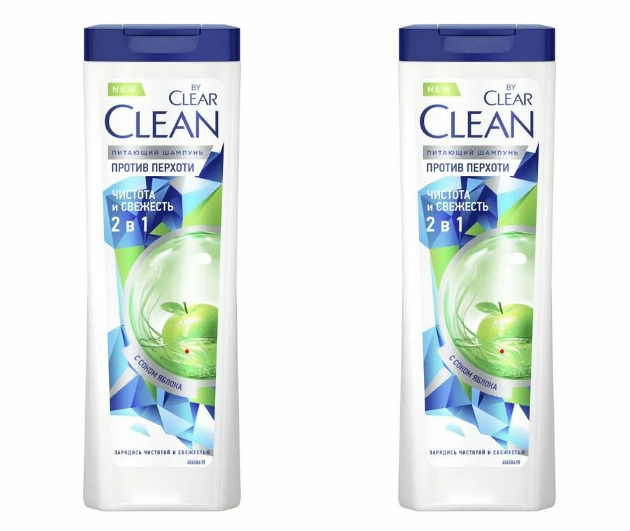 Клиар Шампунь и бальзам для волос Чистота и свежесть, 365 мл, 2 уп
