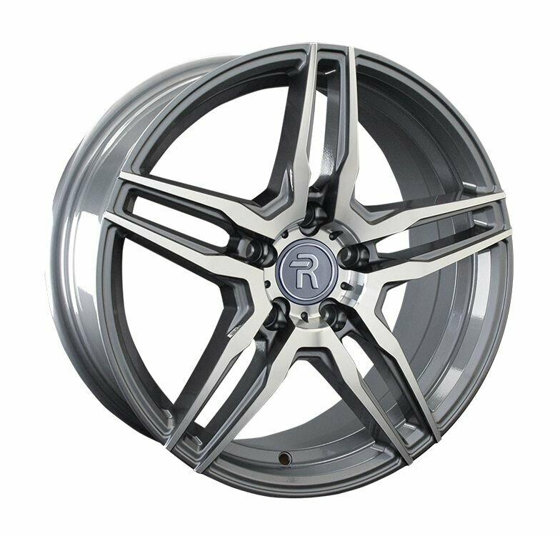 Колесный диск Replay B175 18x8" PCD5x112 ET30 D66,6 темно-серый глянцевый с полированными лучами