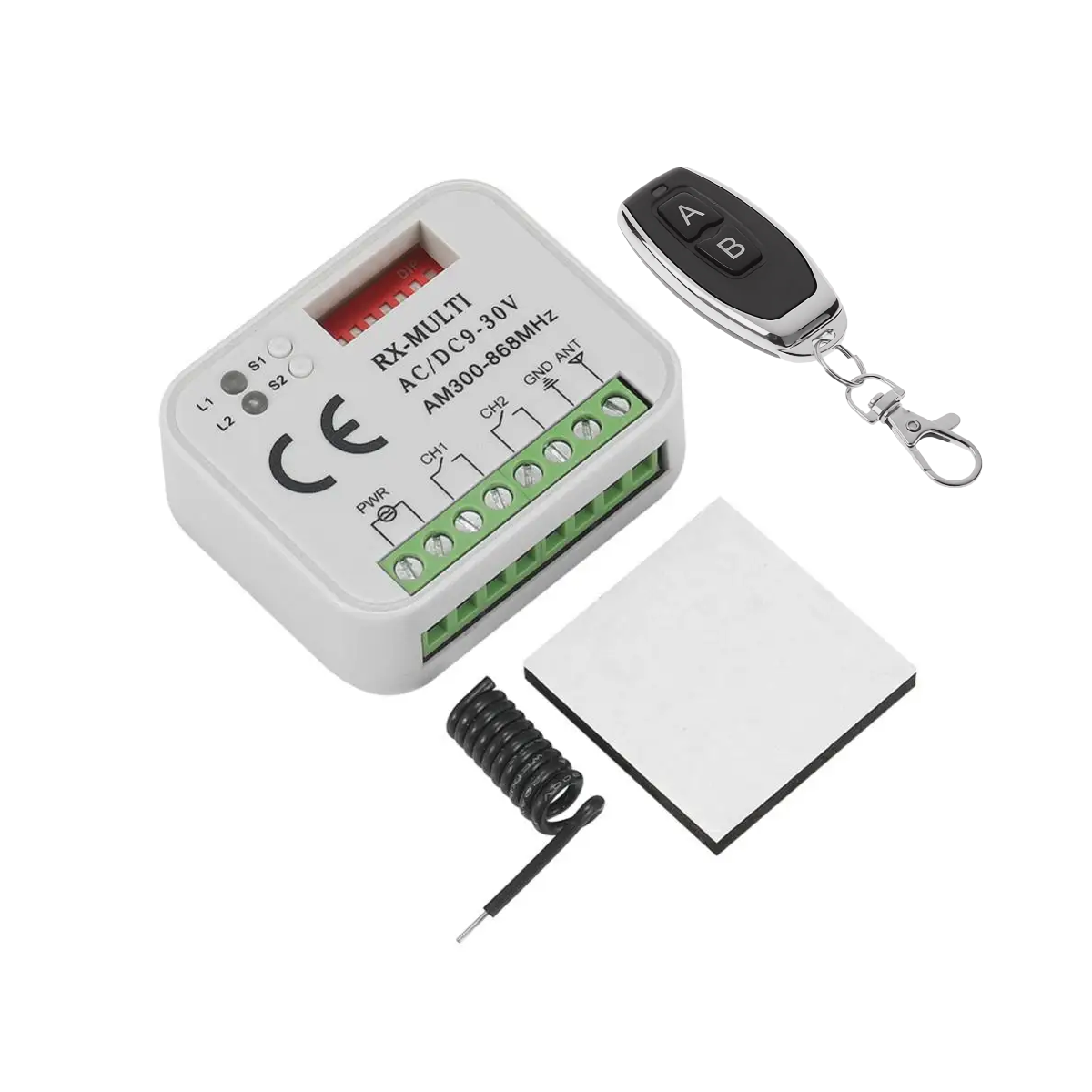 Приемник ABC двухканальный для шлагбаумов и ворот AM300-868MHz универсальный