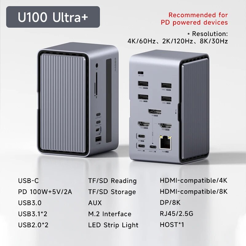 Hagibis U100 Ultra Upgrade док-станция USB C