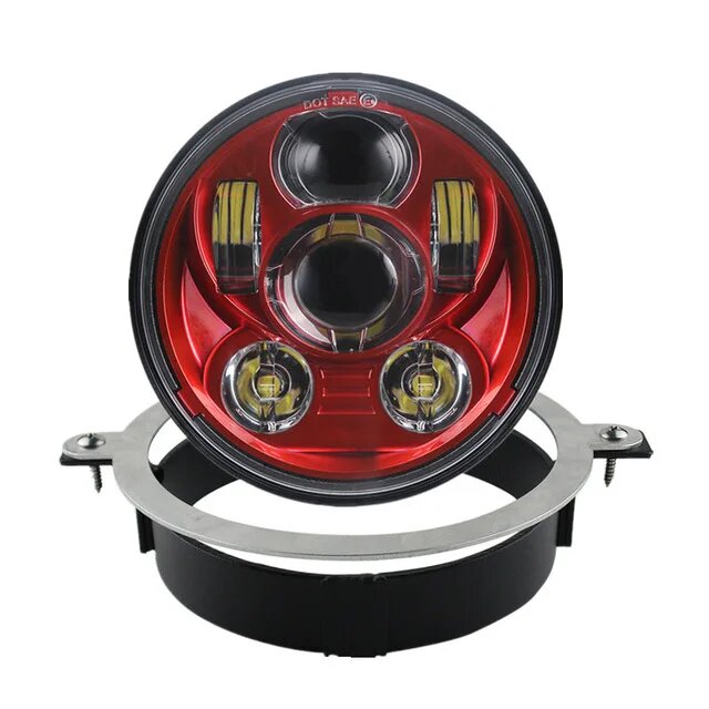 FADUIES черный 5,75-дюймовый мотоциклетный проектор светодиодная фара с кронштейном для Honda Red B
