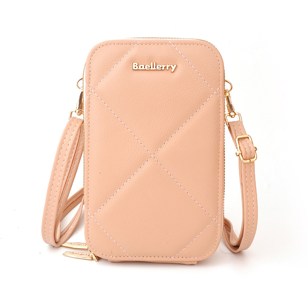 Сумка Baellerry, для телефона, на молнии, через плечо, розовая