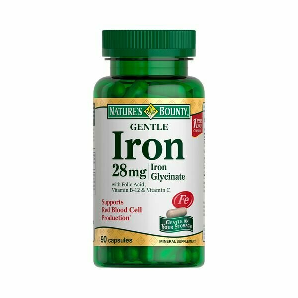 Железо легкодоступное 28мг Nature's Bounty/Нэйчес баунти капсулы 546мг 90шт