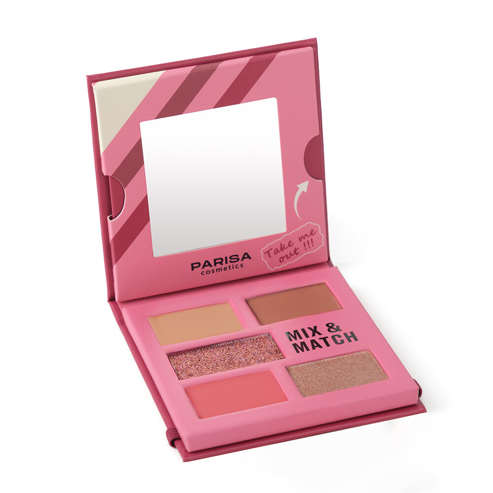 Parisa C2305-2 Палитра теней для век 5-цв MIX and MATCH, палитра 02 pink, 7.2 г