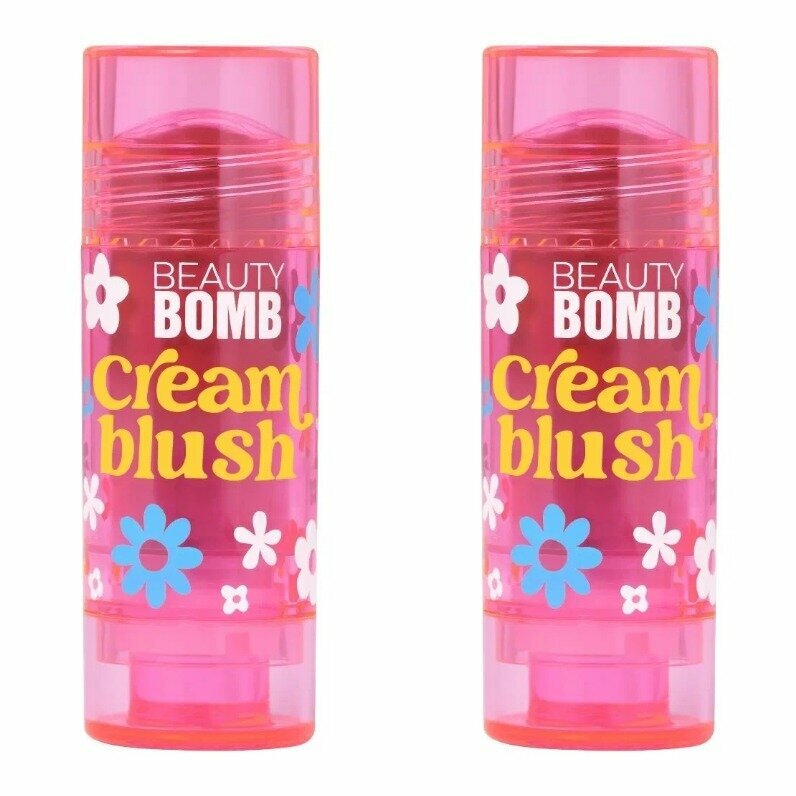 Кремовые румяна в стике Beauty Bomb Cream blush тон 03 Cute Shy розово-винный, 8г, 2 шт