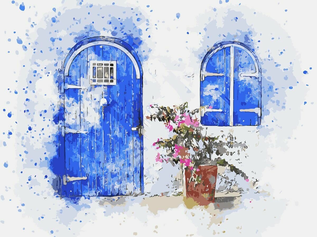 Холст для раскрашивания по номерам PNB/C3 40 х 30 см №10 "Акварельные брызги лета"