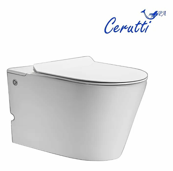 Подвесной унитаз Ceruttispa барбария (BARBARIA) Aria Pulse 585х360х330 импульсный смыв, белый