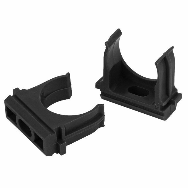 ЭРА клипса для труб 20 мм, крепление трубного типа, набор 100 шт, черная универсальная