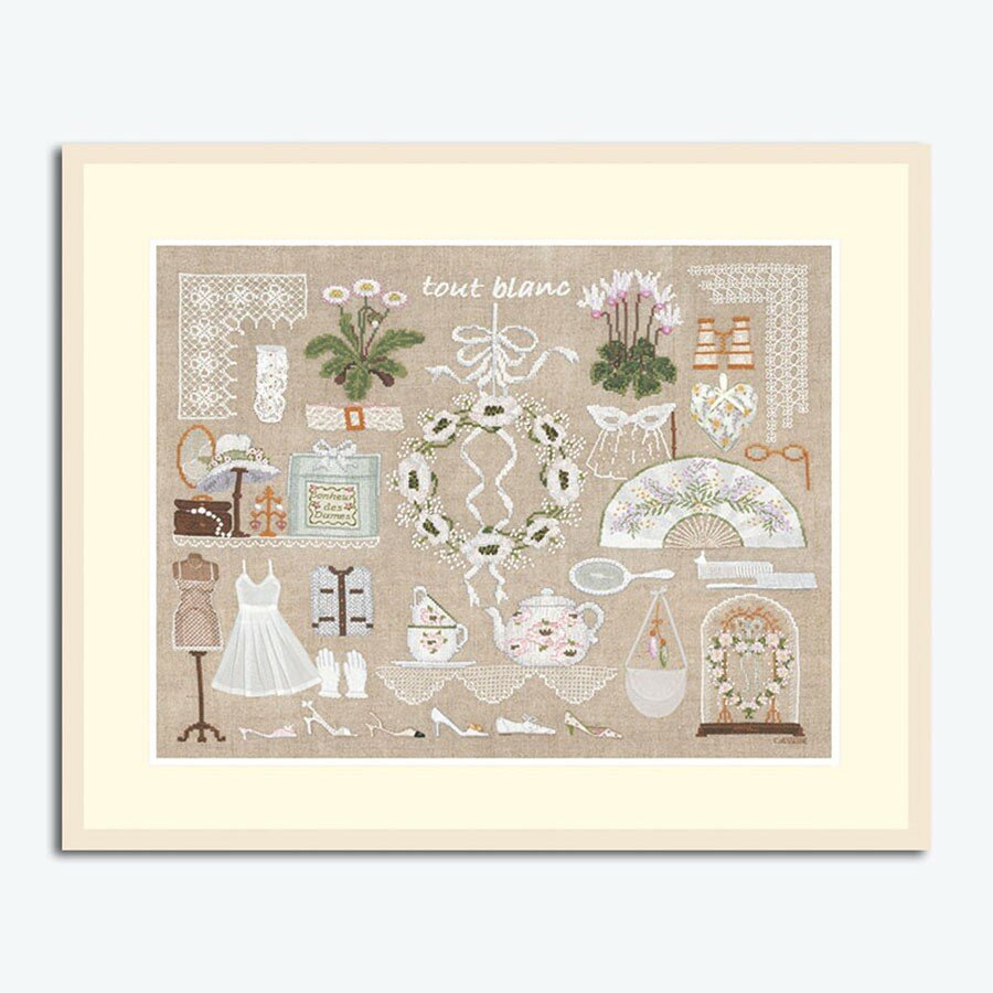 Набор для вышивания Le Bonheur des Dames #2682 All White (Все белое), Счетный крест, 47 х 36 см