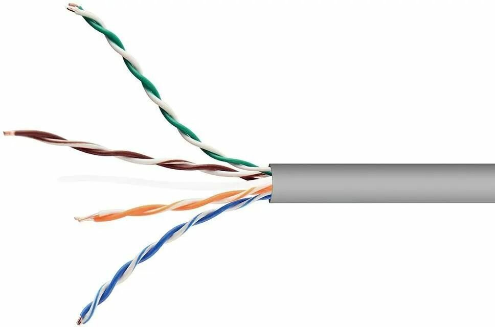 Сетевой кабель SkyNet Standart UTP indoor 4x2x0.48 FLUKE TEST cat.5e 305m Grey CSS-UTP-4-CU