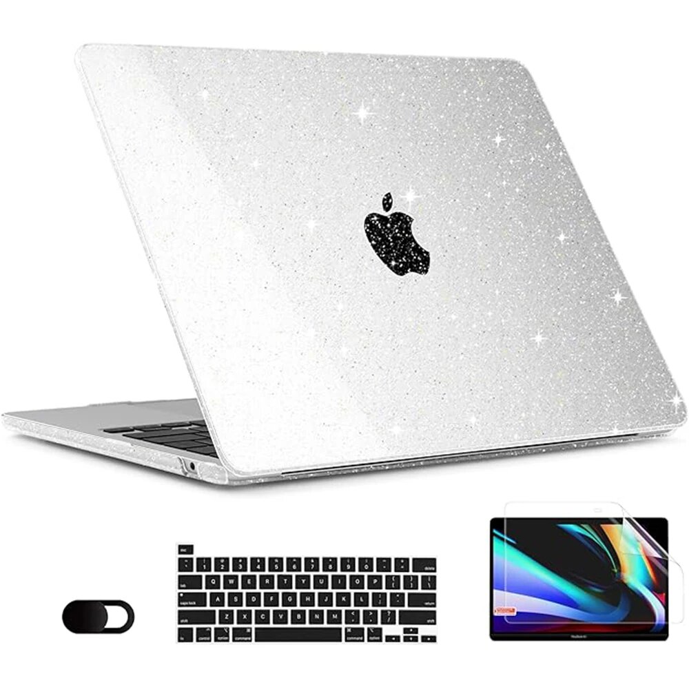 Чехол для ноутбука EGYAL для MacBook Air/Pro 13-16 дюймов Pro 14.2 M1 M2 M3, Glitter Crystal