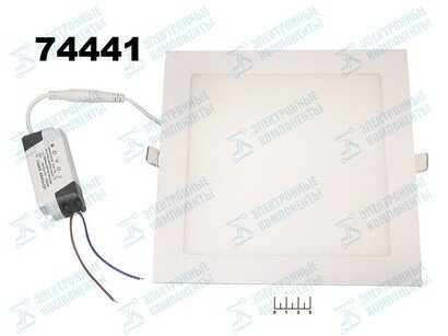 Светильник светодиодный встраиваемый 18W 4000K белый 220*220*17 INHOME