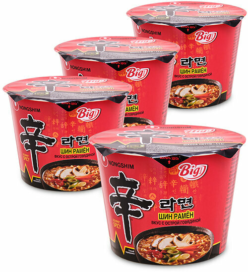 Лапша Нонгшим сушеная Шин Рамен 4шт*114г, Корея ER-17 113-851155