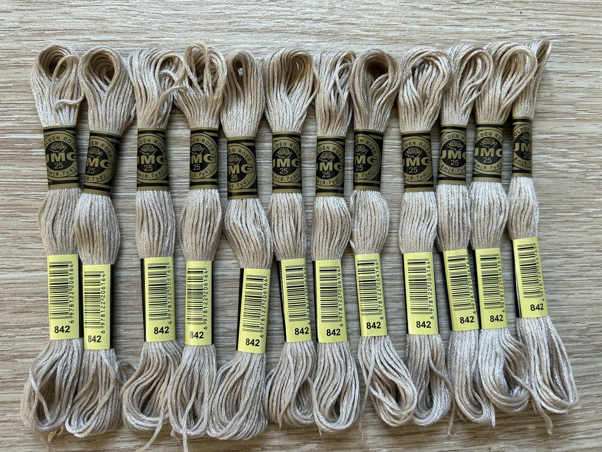 Нитки для вышивания JMC мулине (150-3866) 100% полиэфир 12 штук x 8 м