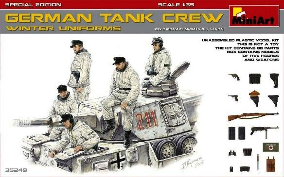 35249 MiniArt Экипаж германского танка в зимней форме (5 фигур) Масштаб 1/35