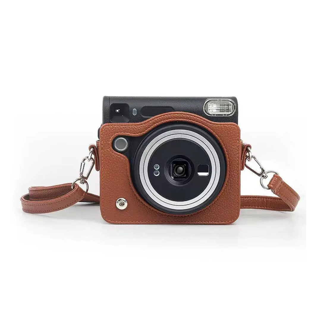 Чехол для фотоаппарата Fujifilm Instax Square SQ40, искусственная кожа, коричневый — фото 1
