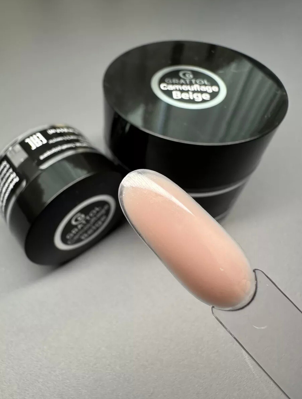 Grattol Camouflage Gel Beige - Камуфлирующий гель для наращивания и моделирования ногтей, 15 мл
