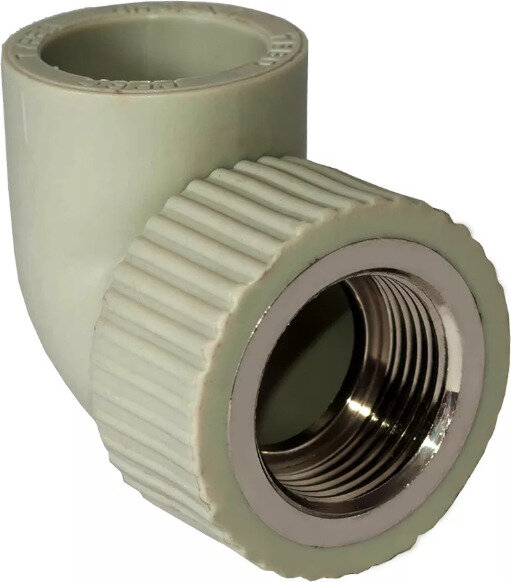 Угольник Tebo 016030403 комбинированный с внутренней резьбой, 20 x 1/2", серый