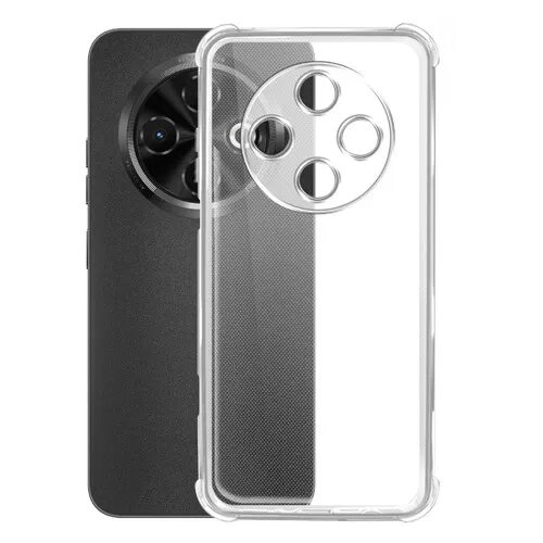 Чехол (клип-кейс) BORASCO для Tecno Spark 30C, противоударный, прозрачный [73727]