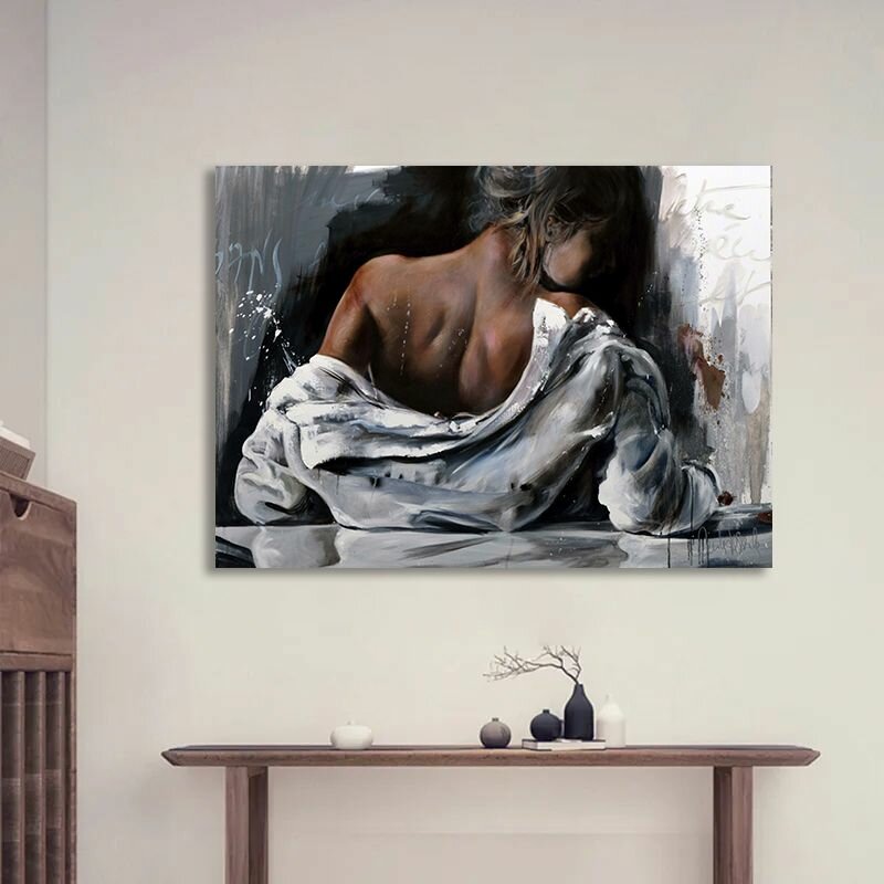 Картина ВсеКартины. Тут "Красивая обнажённая девушка", поп-арт, на холсте, 50x70 см