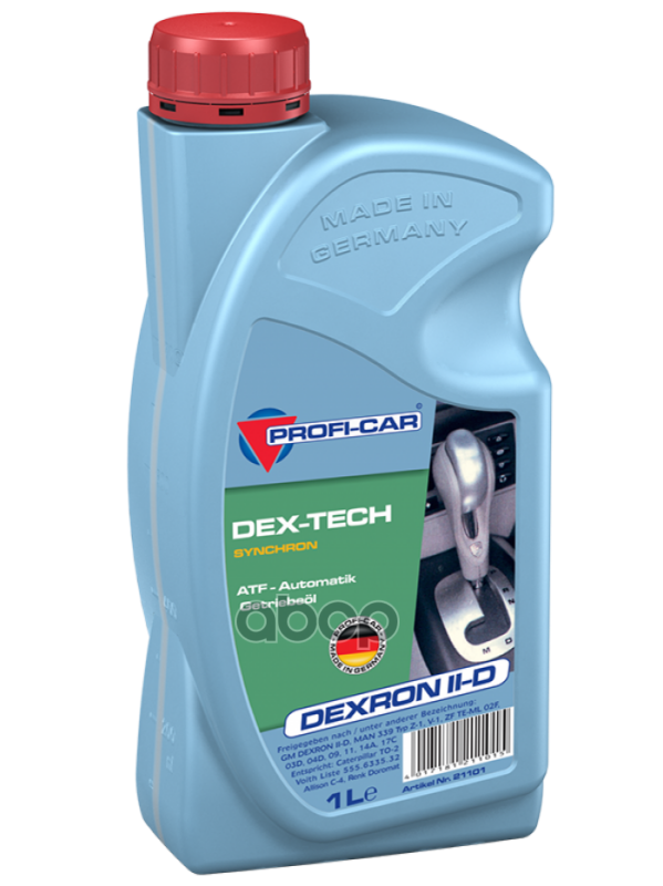 PROF DEX-TECH II-D (1L) масло трансм. для АКПП! ZF TE-ML 03D/04D/11A/14A/17C, MB 236.1, Dexron II D PROFI-CAR арт. 21101
