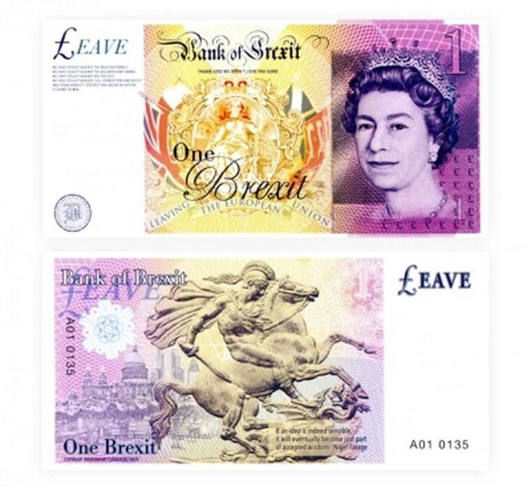 1 Brexit Англия 2019, Королева Елизавета, фэнтези, сувенирная копия, банкноты и купюры редкие коллекционные