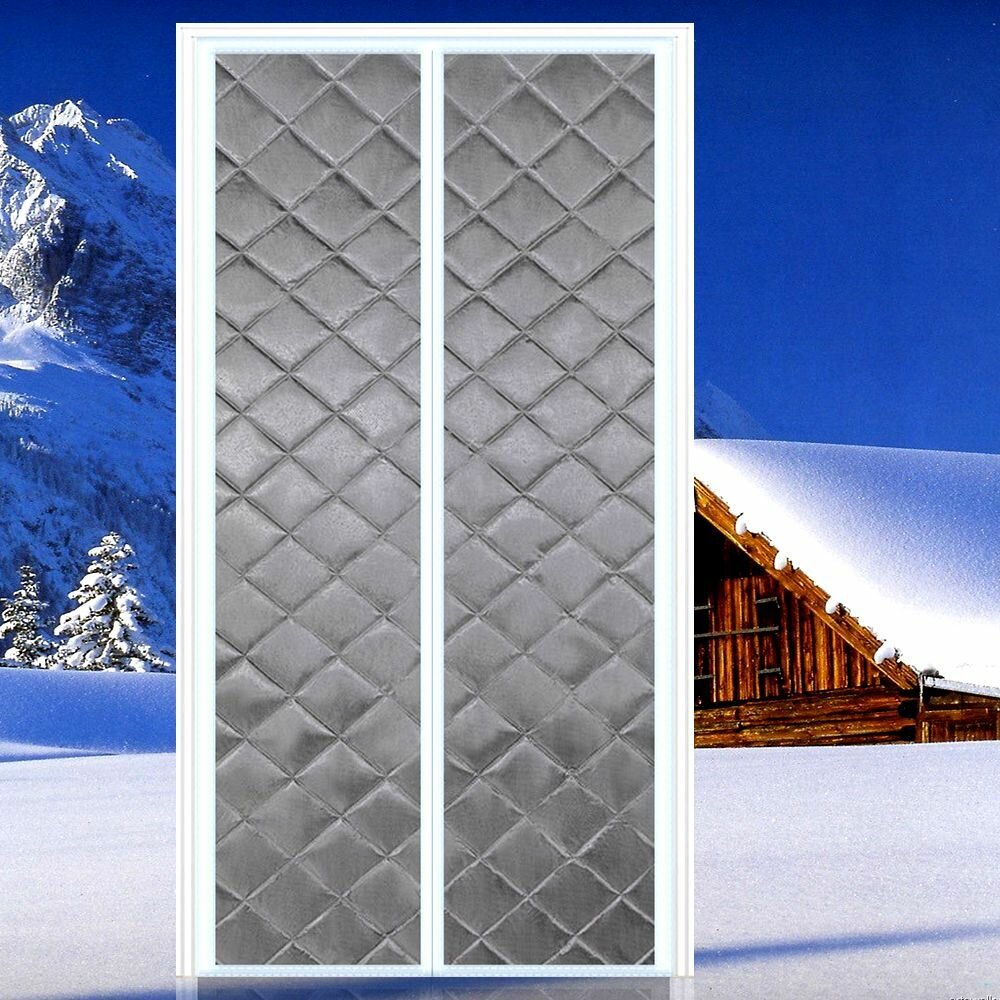 Хлопковая дверная занавеска на липучке, прочный и атмосферостойкий материал из ткани Оксфорд, теплая зимой и прохладная летом, подходит для 70 * 200-120 * 210 многоцветных