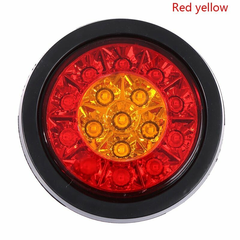 Горячая Распродажа 1 шт. 12 В автомобиль 4 дюйма Круглый красный/янтарный 16-светодиодный грузовик прицеп тормоз Стоп сигнал поворота задние фонари