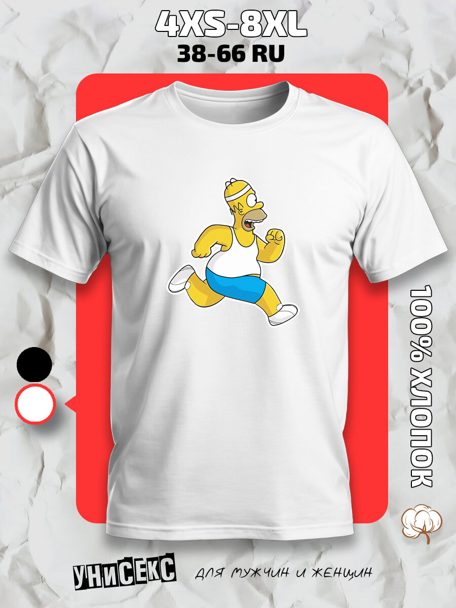Футболка с принтом Симпсоны Гомер