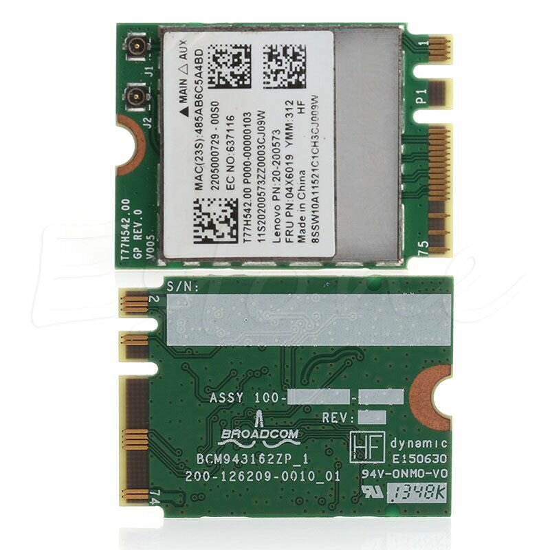 Беспроводная карта PCI-E 4.0, совместимая с Wi-Fi и Bluetooth со скоростью 433 Мбит/с для BCM943162ZP