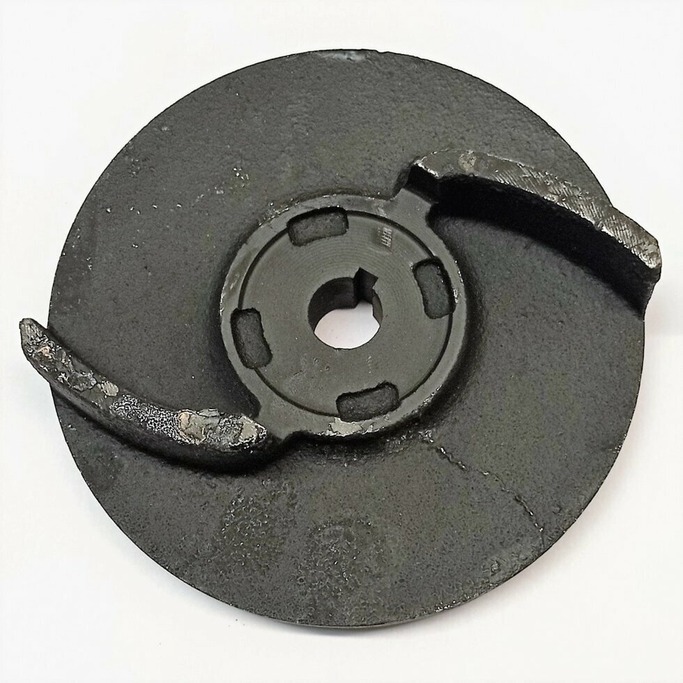 Крыльчатка насоса Калибр НПЦ-1100НФ Колесо рабочее ф116х14мм посадка шпонка 2 лопасти чугун