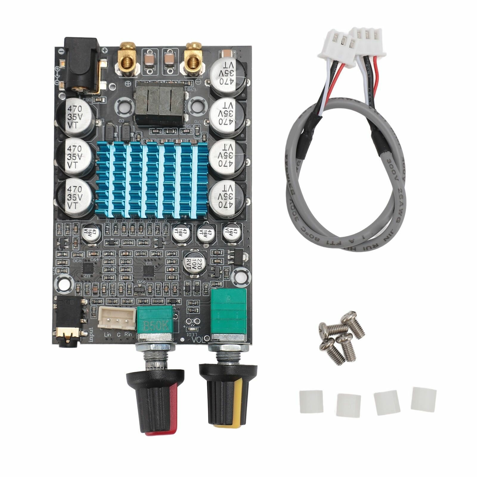 Моноблочная плата усилителя сабвуфера 100 Вт, цифровая, 12-24 В