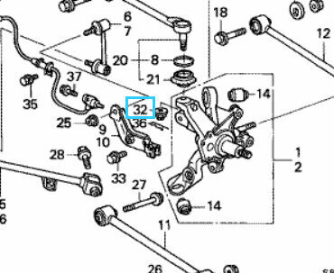 Гайка, верхн. рычаг, 12MM (Оригинал)