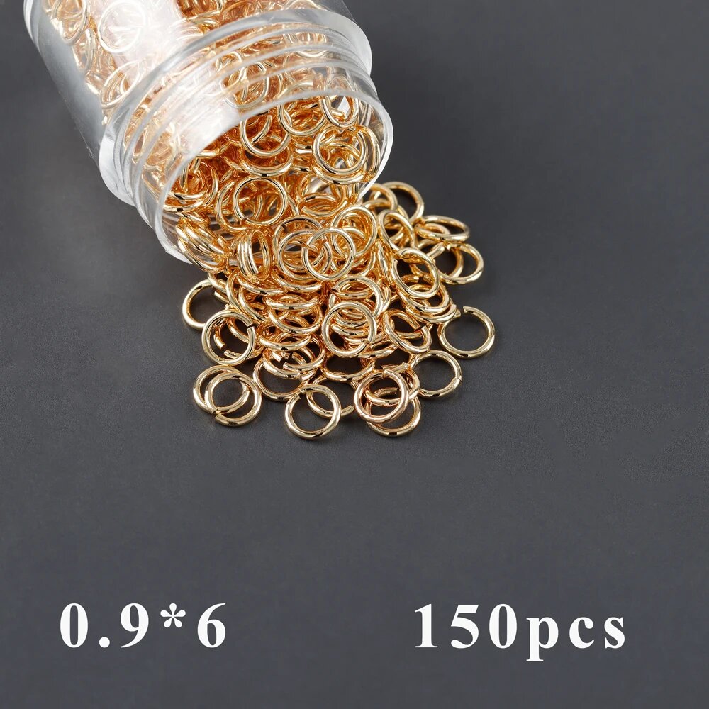 GUFEATHER Позолоченные медные колечки для бижутерии M48404