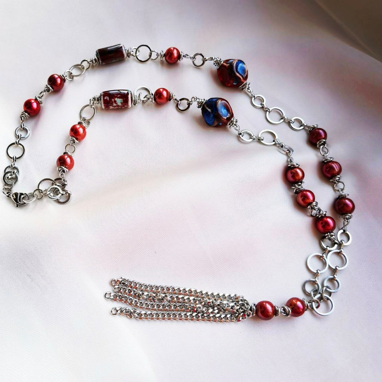 Серьги с подвесками, жемчуг культивированный, керамика