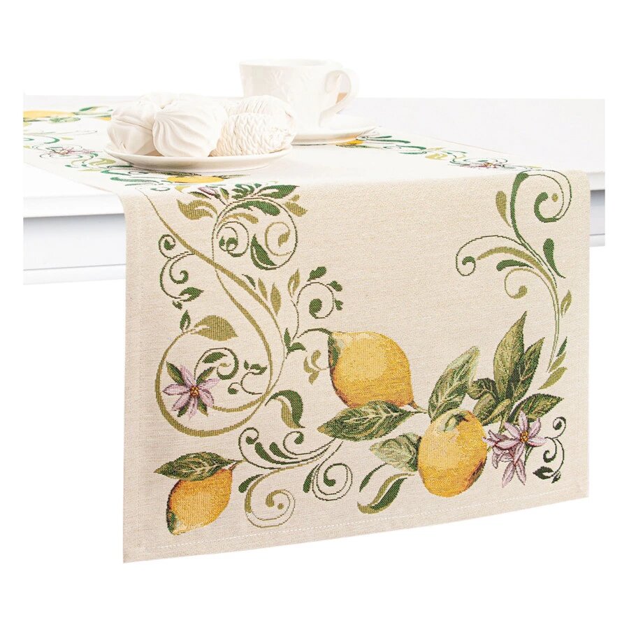 Дорожка для стола Decor de table Лиссабон 44х140 см, гобелен, бежевая
