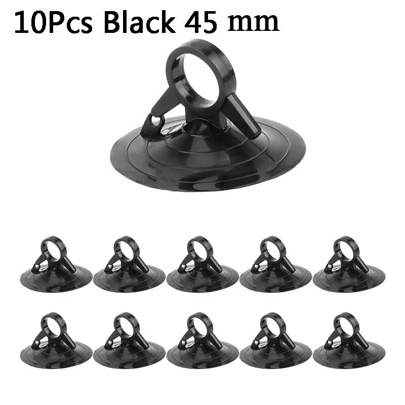 10 шт, автомобильное стекло, солнцезащитный козырек на лобовое стекло, присоски, маленькие ПВХ присоски, крючки на присоске для окна автомобиля 35/45 мм для автомобильного козырька Black 45mm