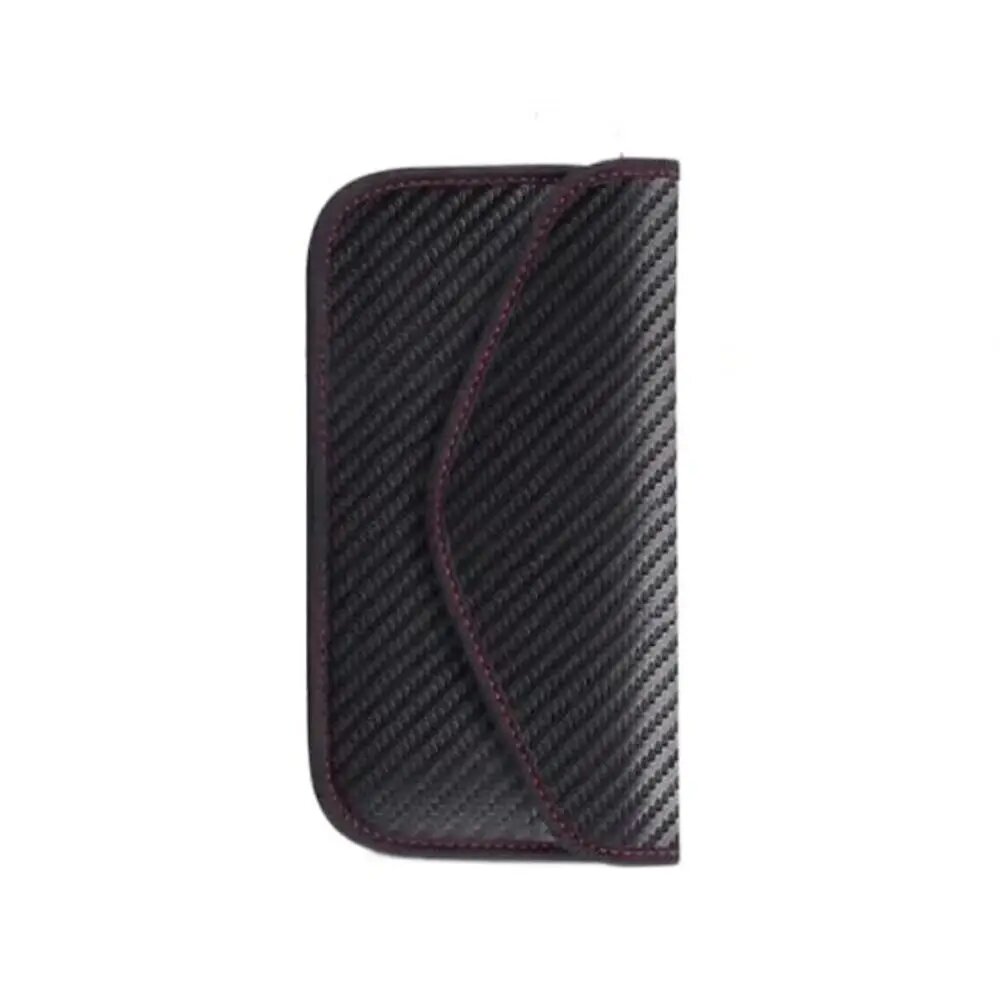 Противоугонный RFID-блокирующий держатель сигнала из углеродного волокна, черный брелок для ключей, клетка для ключей от машины Фарадея large