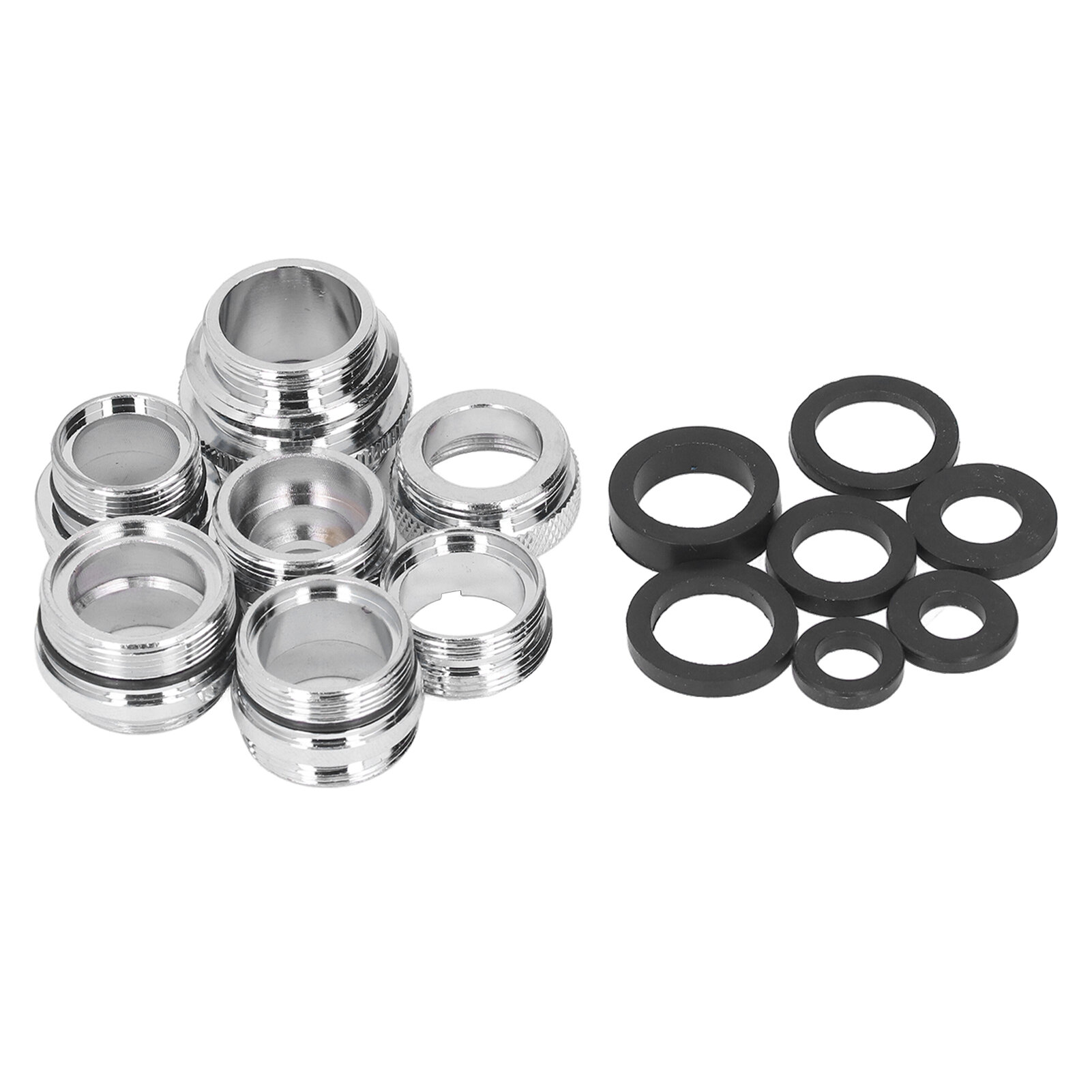 Набор переходников для крана 7 шт, латунь, уплотнительные кольца, для раковины, фильтра, шланга