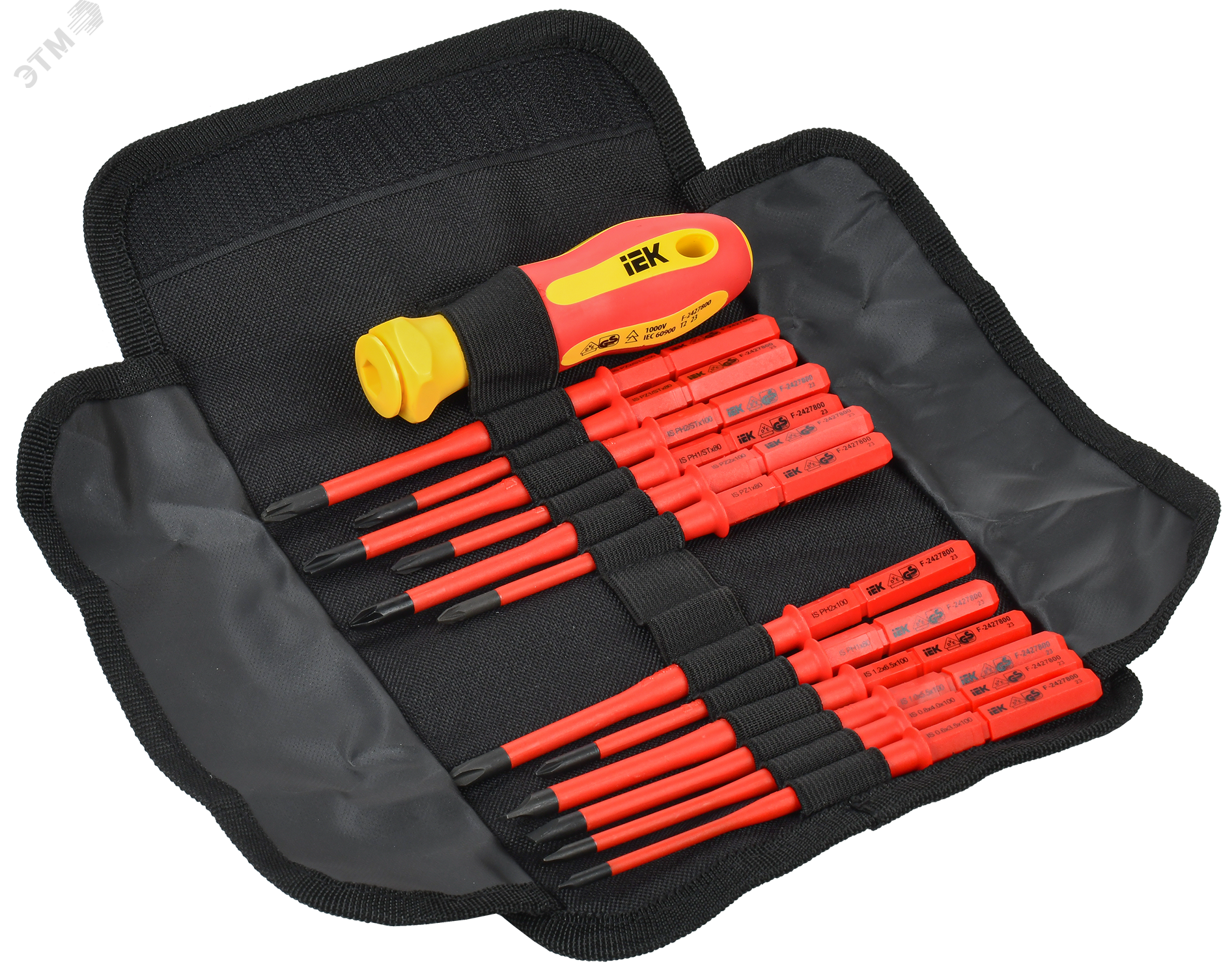 1шт. - Отвертка диэлектрическая с жалами SLIM 13шт ARMA2L 5 / IEK; арт. A2L5-NS30-T2-13; оригинал / - цᴇʜᴀ зᴀ 1шт