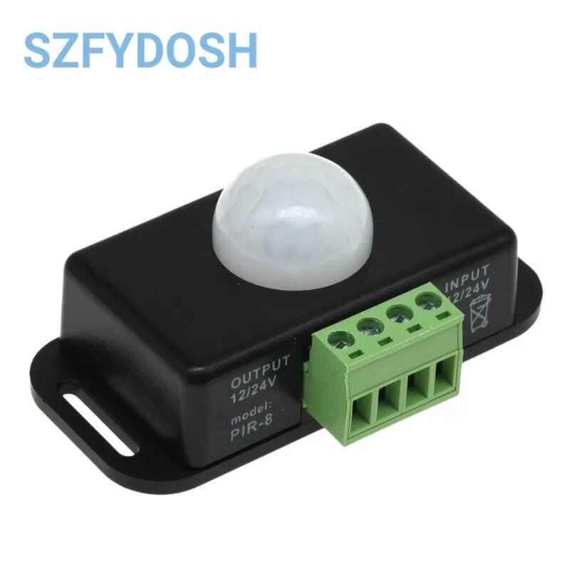 DC 12 В 24 В 6A автоматический регулируемый PIR датчик движения переключатель ИК-инфракрасный детектор модуль выключателя света для светодиодной ленты лампы