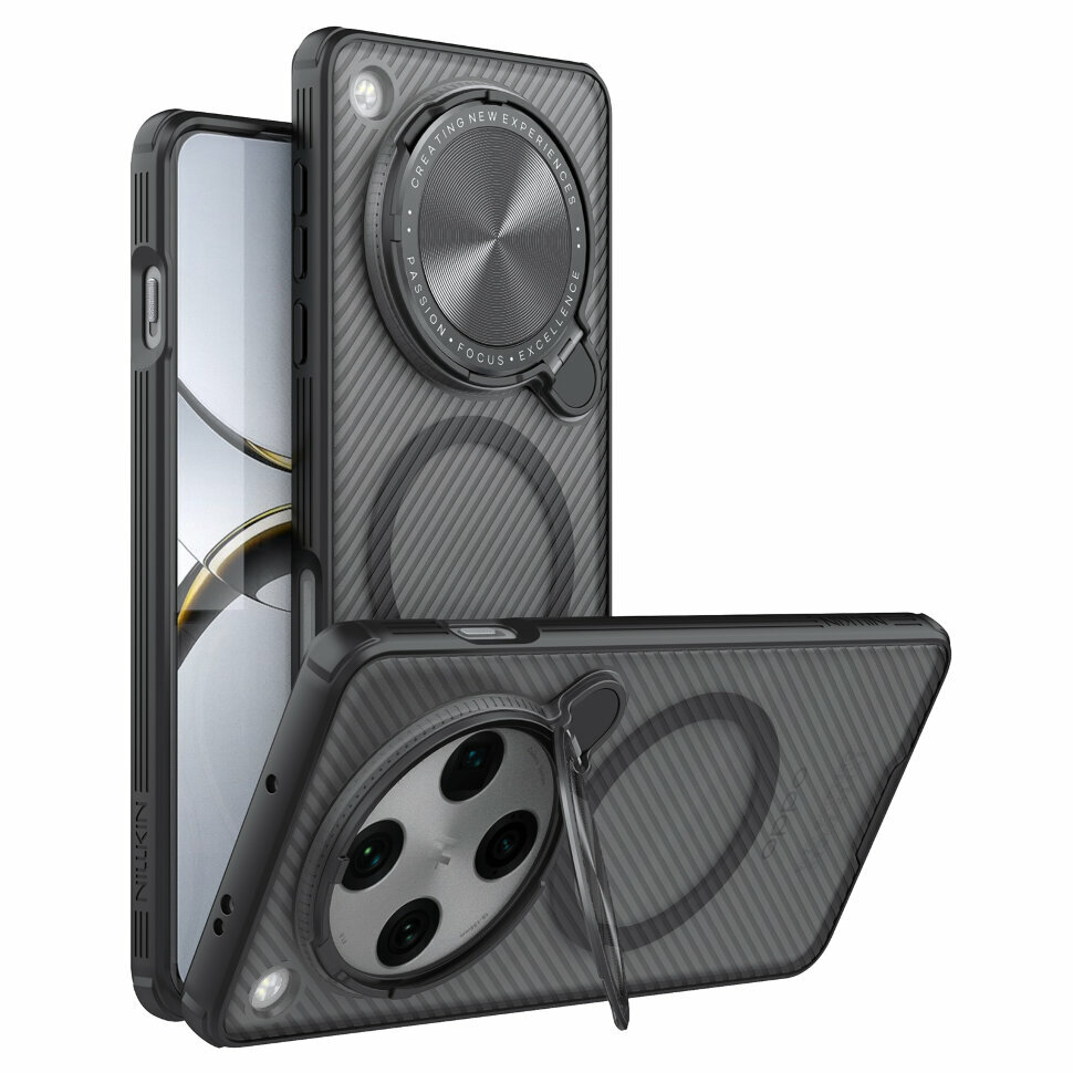 Накладка Nillkin Cam Shield Prop Magnetic Case для Oppo Find X8 Pro Transparent Black (серая)
