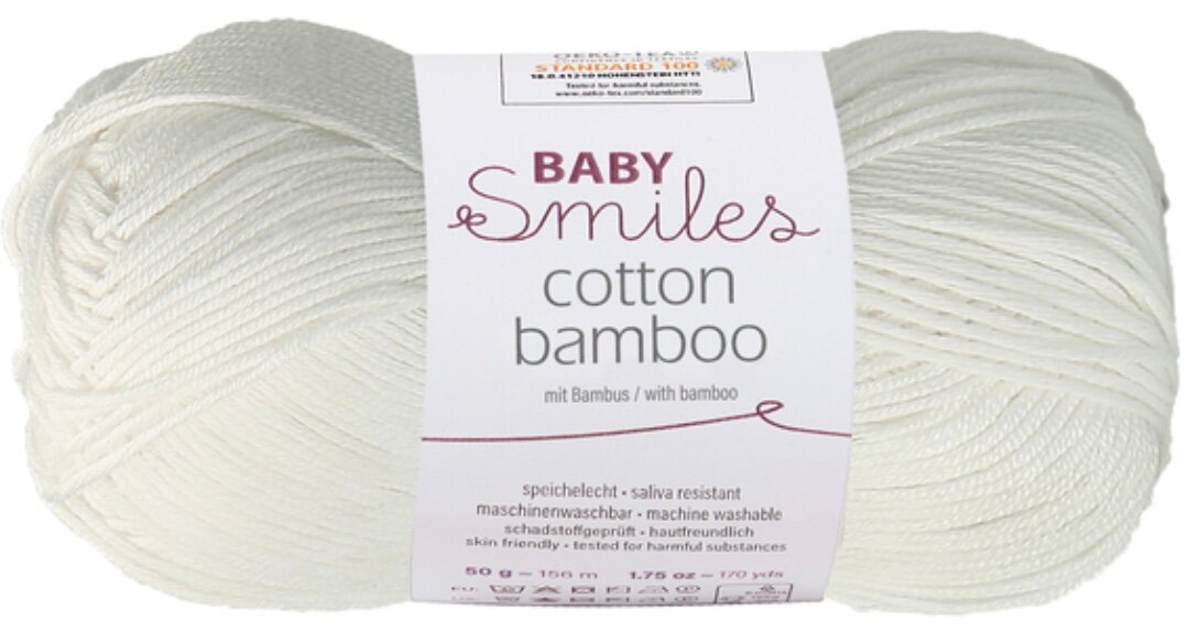Cotton Bamboo /Коттон Бамбу/ пряжа Schachenmayr Baby Smiles, MEZ, 9807370 (01001, weiss, белый)