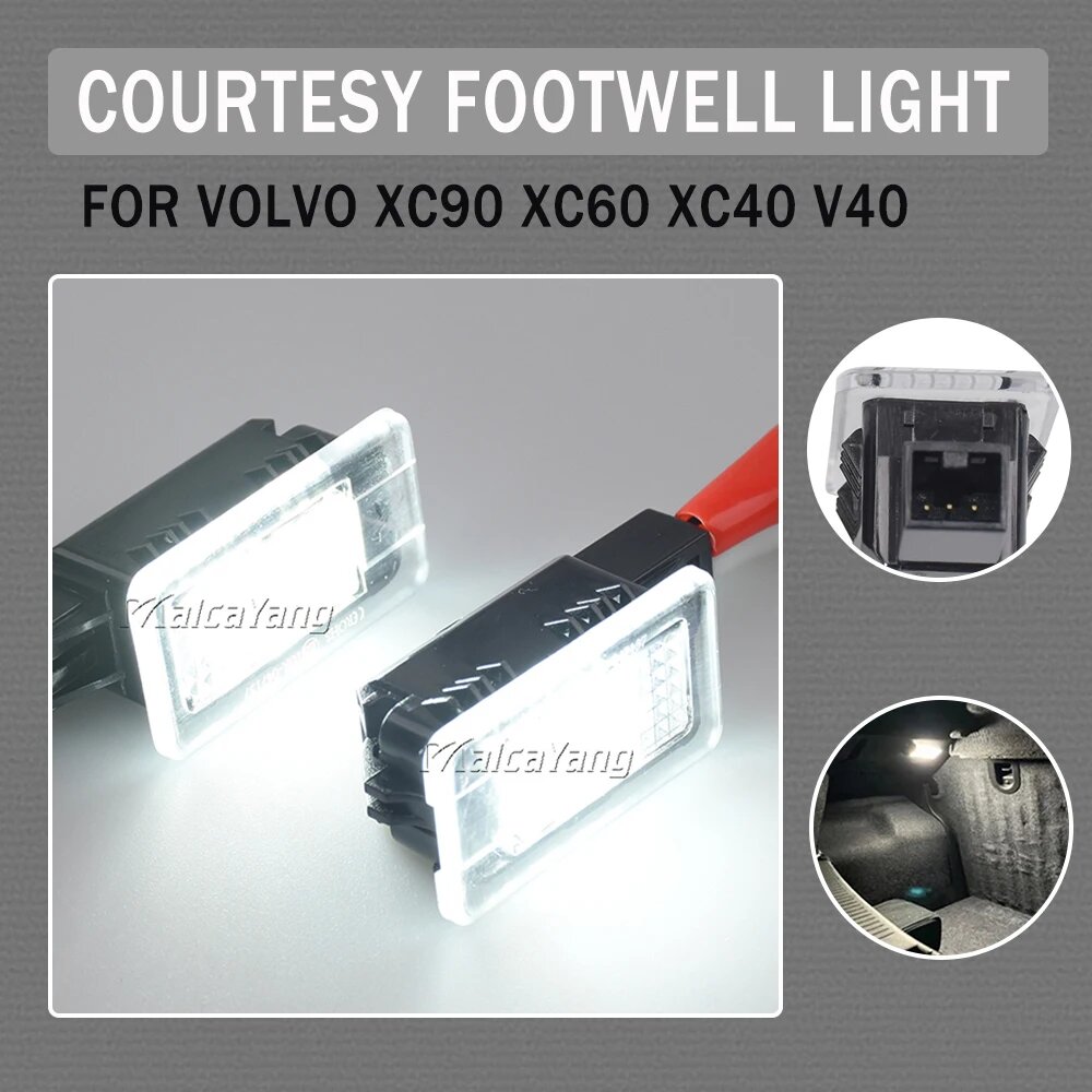 2 шт. светодиодный светильник для багажника, багажника, приветственная лампа для ног для Volvo V40 V40CC V60 S60 S80 XC40 XC60 XC90 1286317 9123680