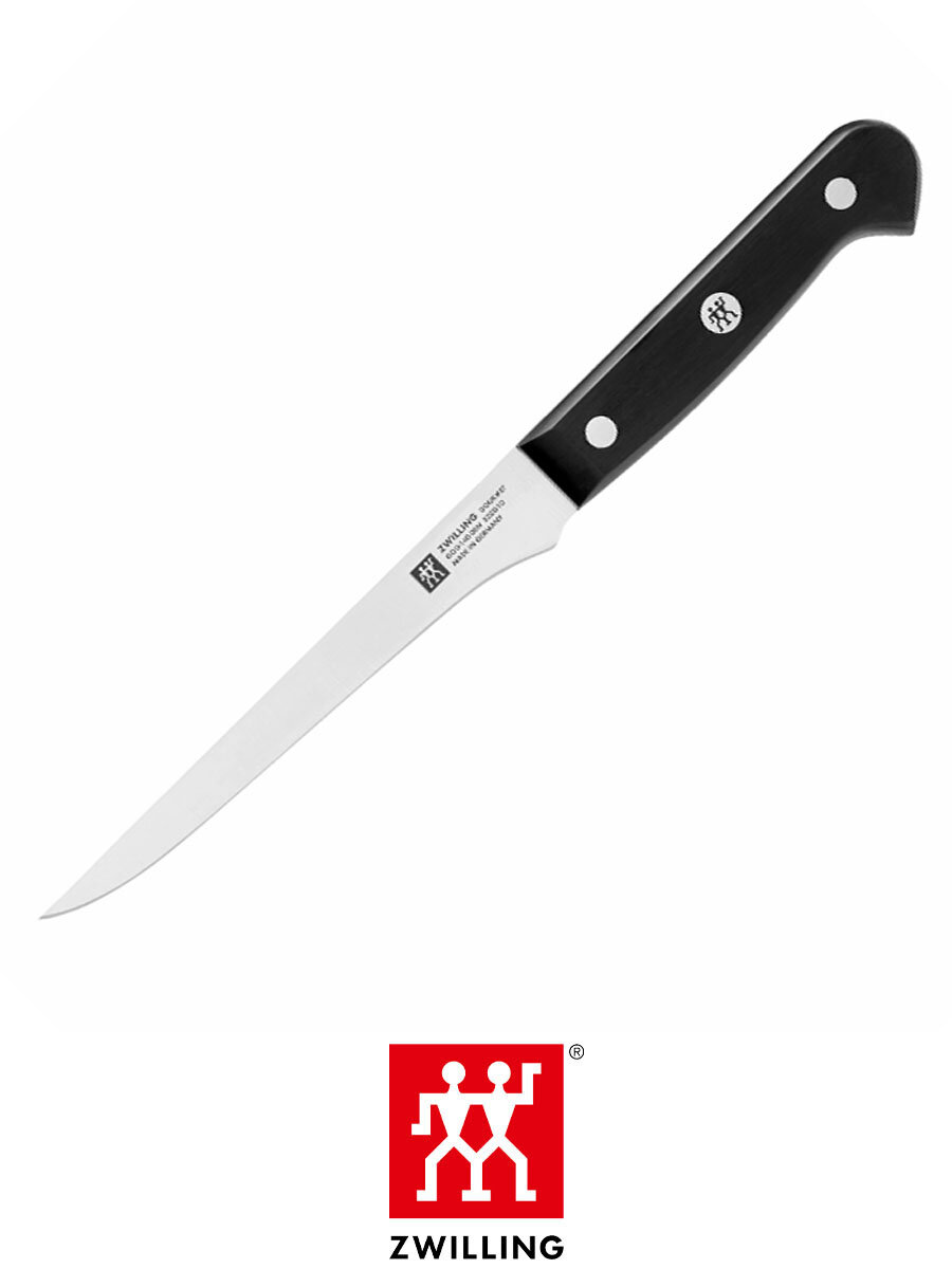 Обвалочный нож ZWILLING Gourmet, сталь, лезвие 14 см, нескользящая рукоятка, серебристо-черный