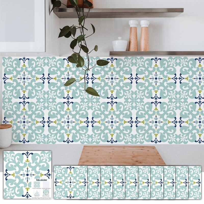 20х20 см плитка самоклеящаяся глянцевая ПВХ панели для стен декор для дома на кухню, в ванную, гостиную, коридор 20 шт