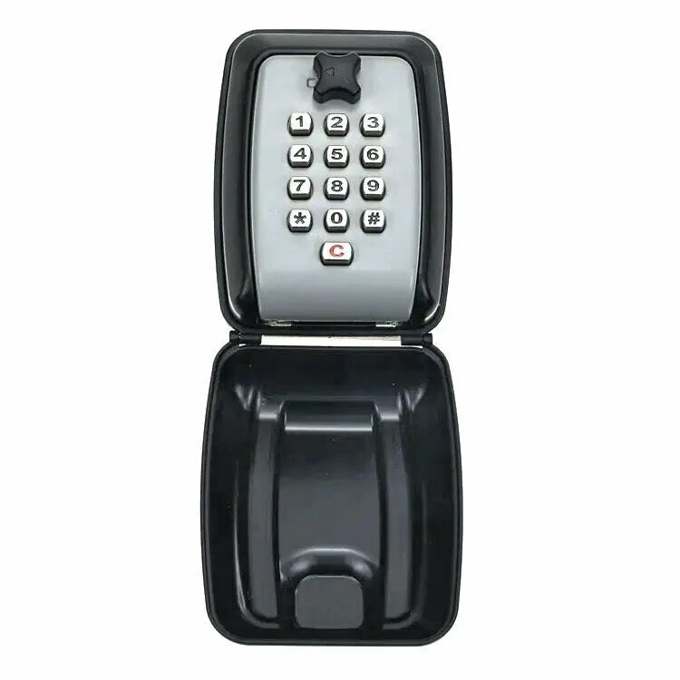 Xiaomi Ключница настенная "Незаметный Сейф с 12-значным кодовым замком для хранения ключей, пульта, денег итд. Погодостойкий, из металла с пластиковым корпусом. Крепление в комплекте. Объем хранения 216м3" с 1 крюч, 1 шт