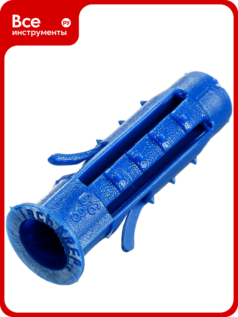 Распорный дюбель Чапай 8х30 шипы+усы, полипропилен 45шт - пакет Tech-Krep 112962